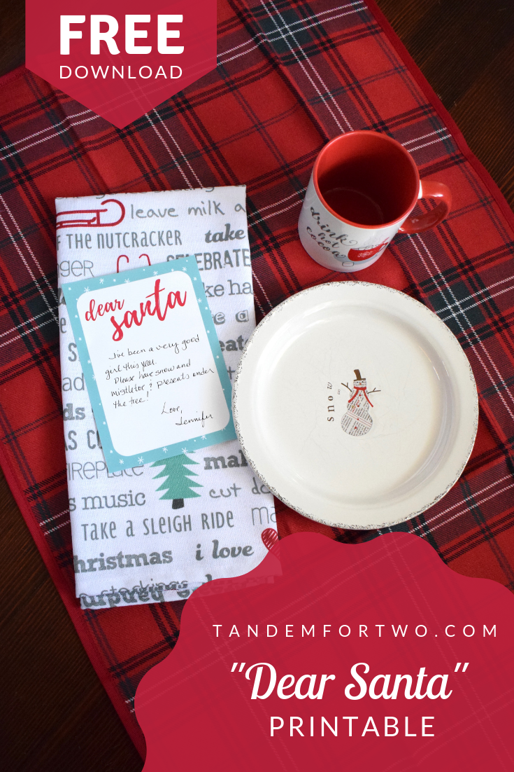 Freebie: "Dear Santa" Printable – Tandem For Two