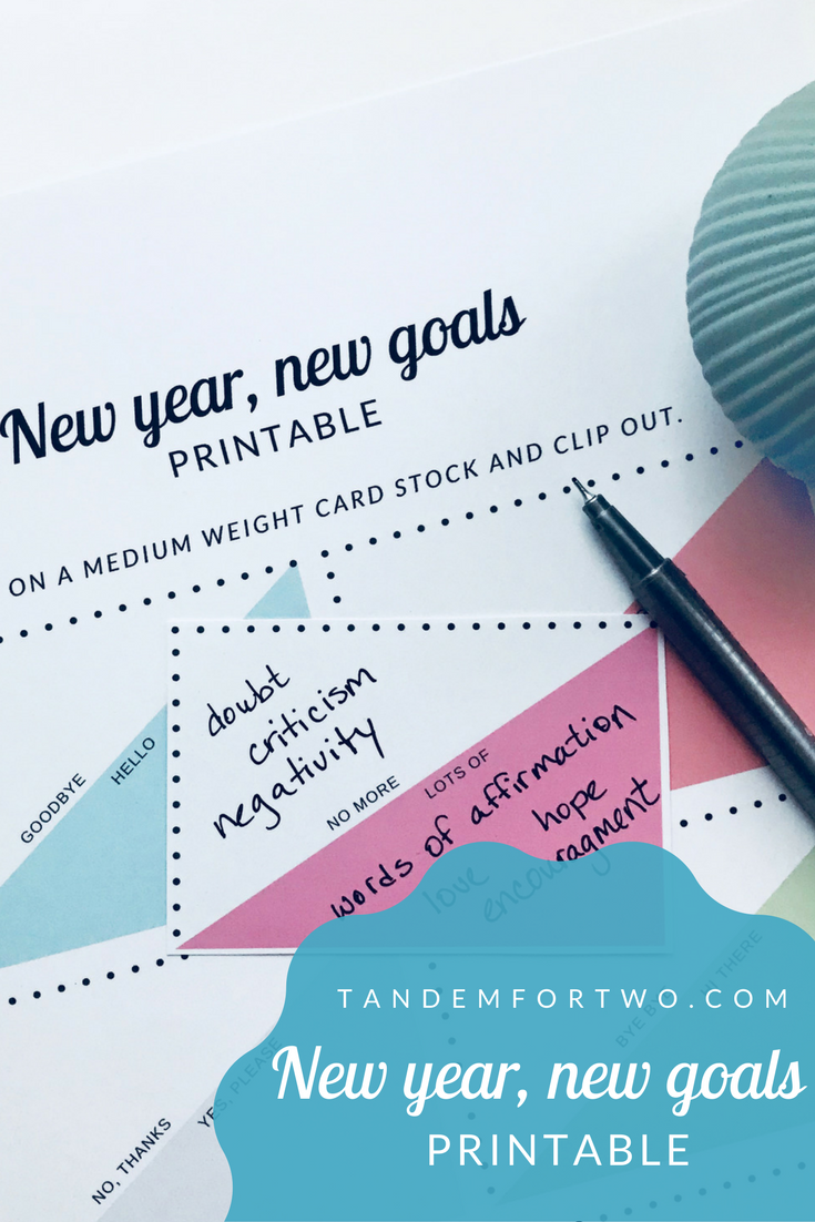 Freebie: New Year, New Goals Printable – Tandem For Two