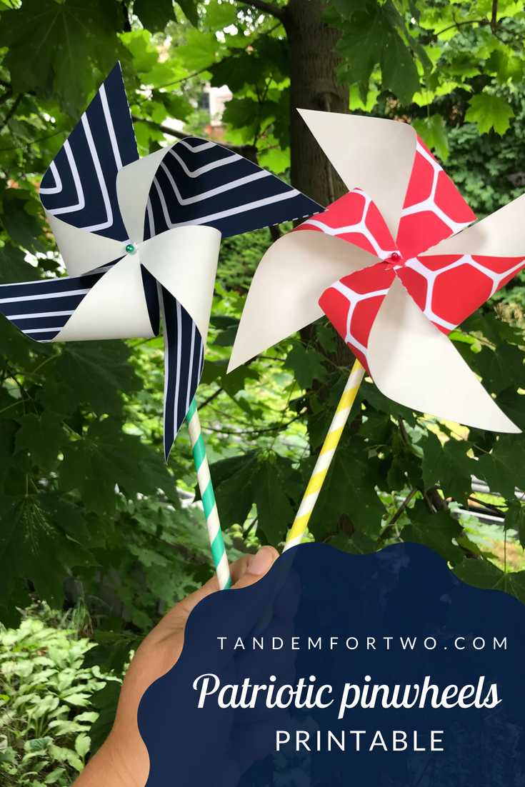 Freebie: Patriotic Pinwheels Printable – Tandem For Two