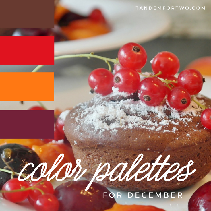 December Color Palettes from Tandem For Two
