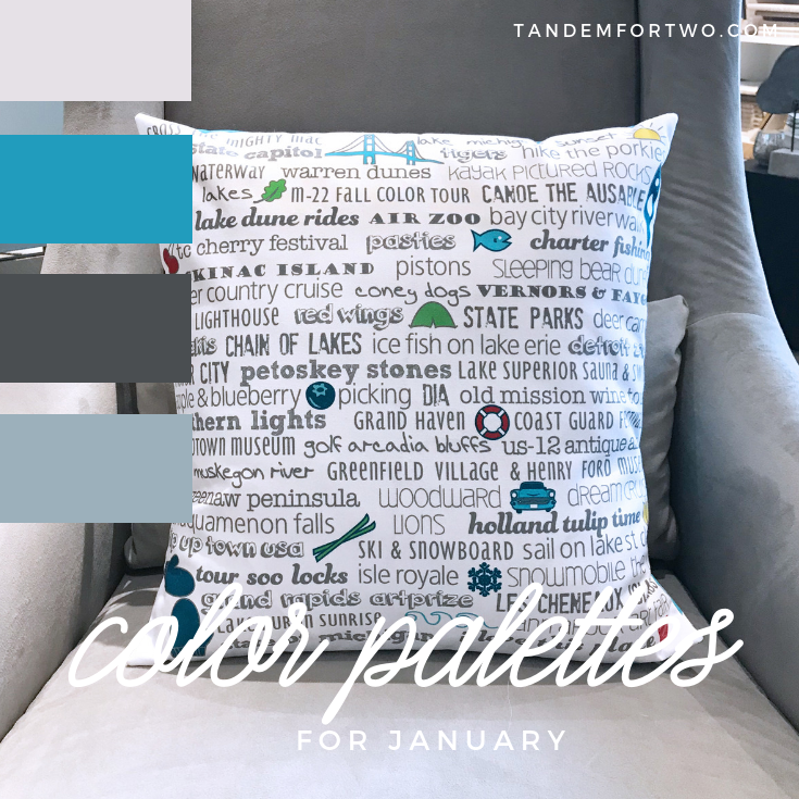 January Color Palettes from Tandem For Two