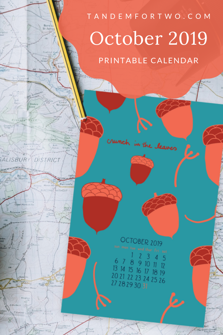 Freebie: October 2019 Calendar – Tandem For Two