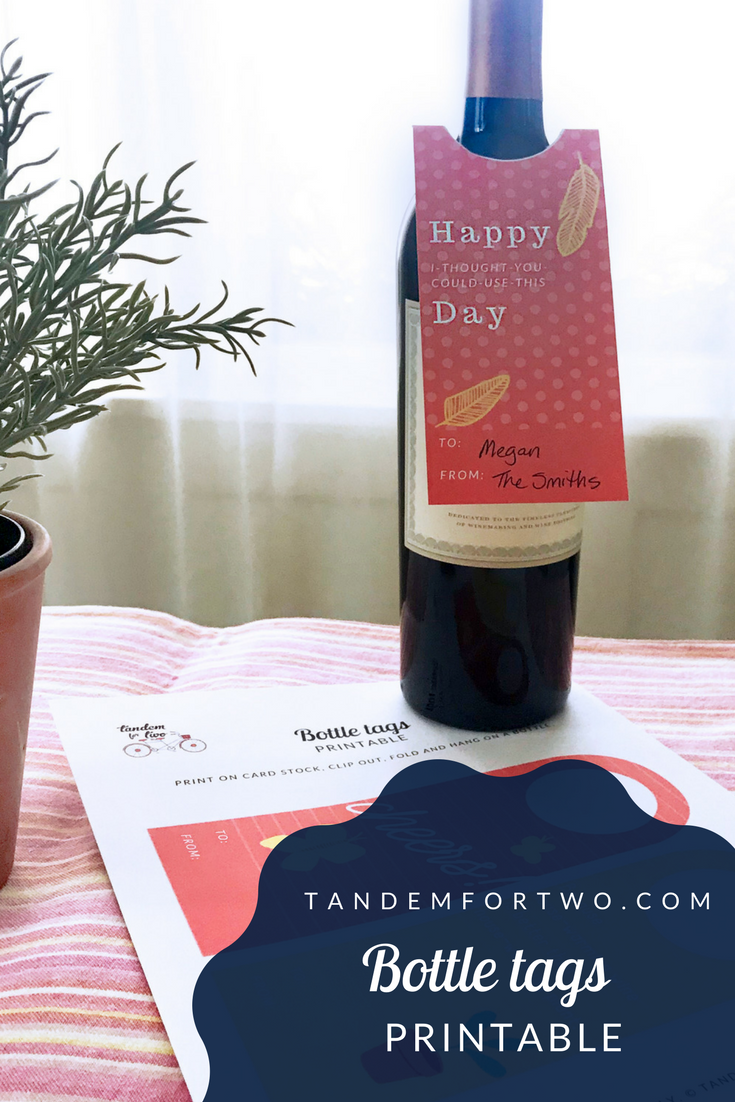 Freebie: Bottle Tags Printable – Tandem For Two