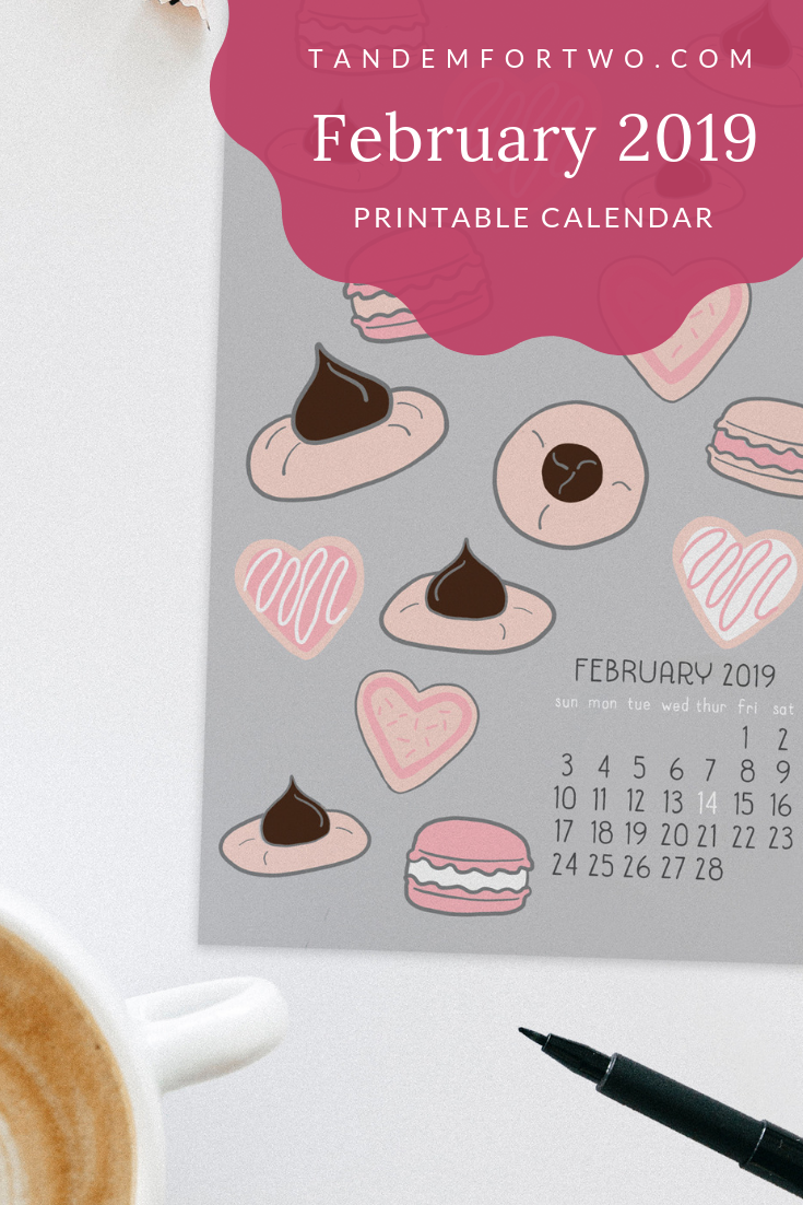Freebie: February 2019 Calendar – Tandem For Two
