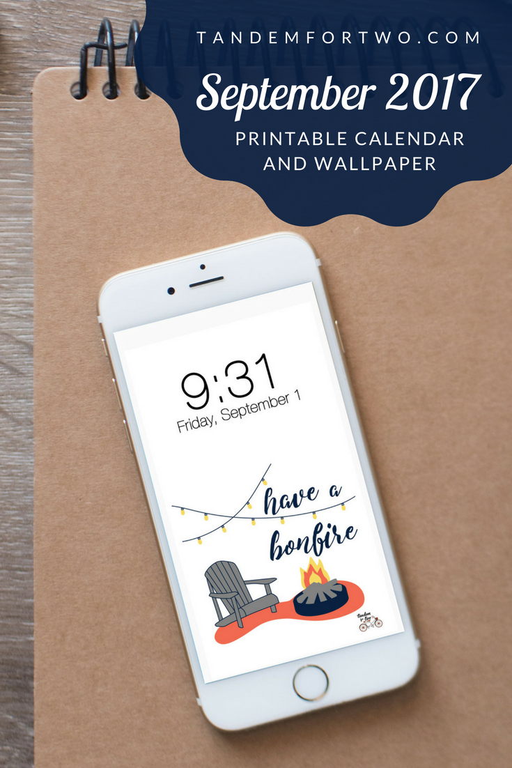 Freebie: September 2017 Calendar – Tandem For Two